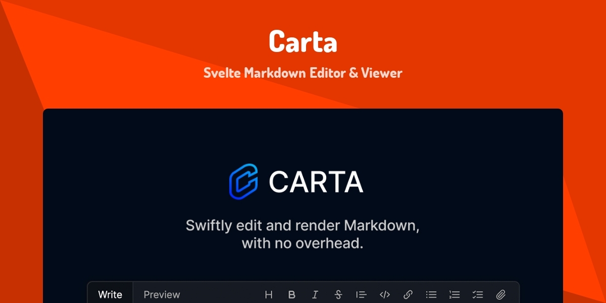 Carta Svelte Markdown Editor And Viewer Made With Svelte